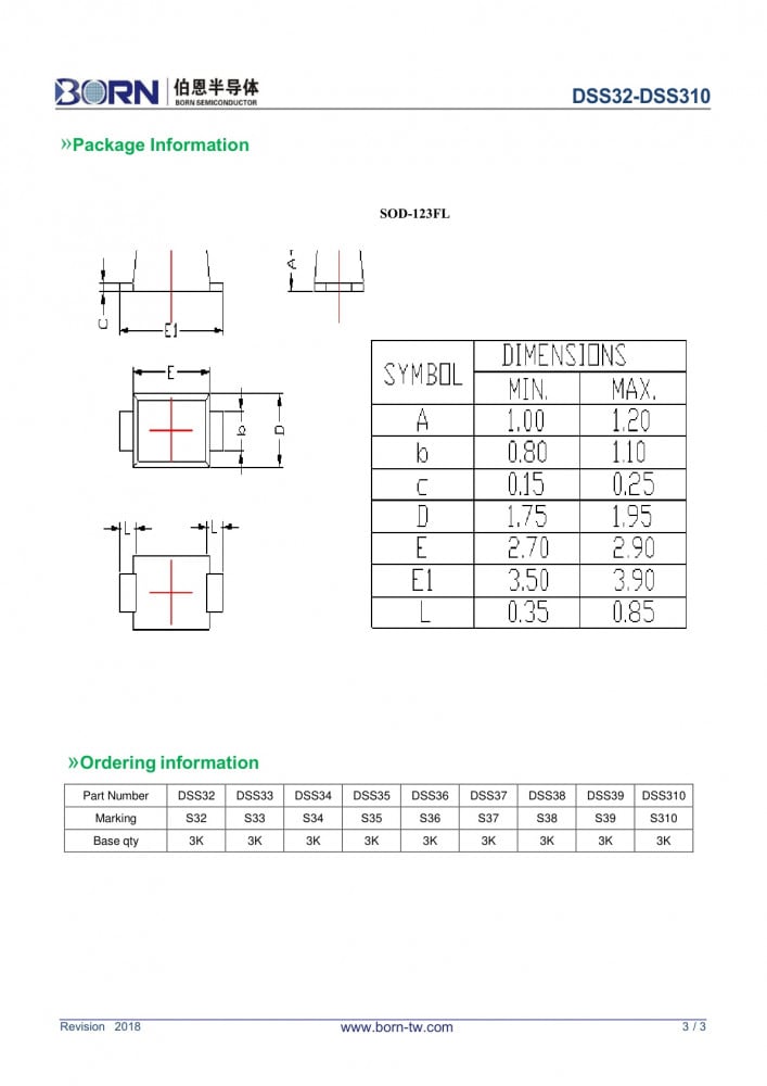 BORN DSS34 datasheet page 3