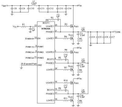 RT9624A - Single Phase Synchronous Rectified Buck MOSFET Driver