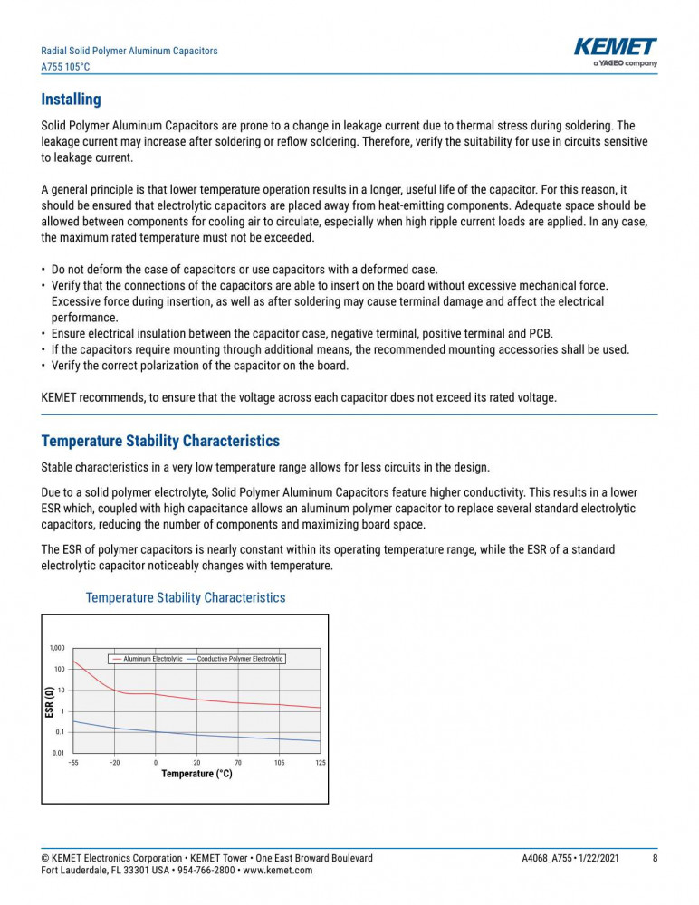 KEMET A755 datasheet page 8