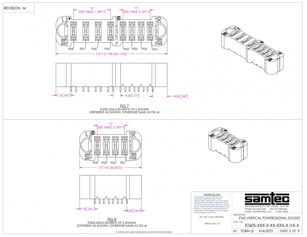 Samtec ET60 drawing page 5