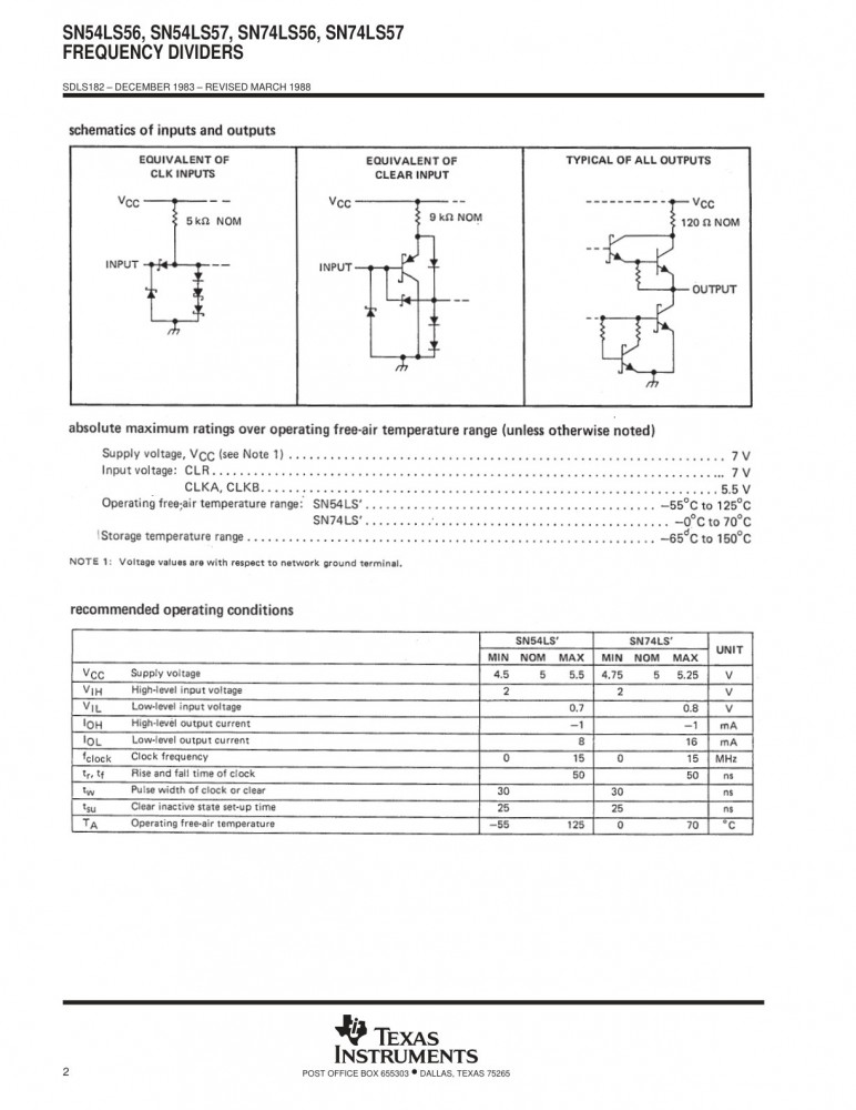 74LS56P datasheet page 4