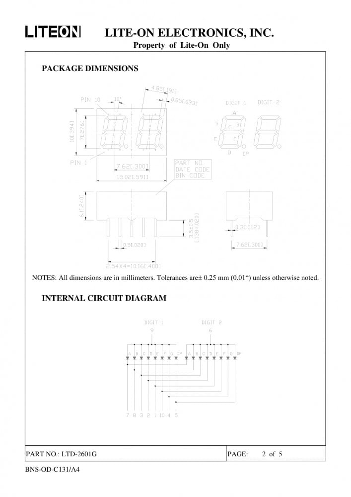 LTD-2601G datasheet page 3