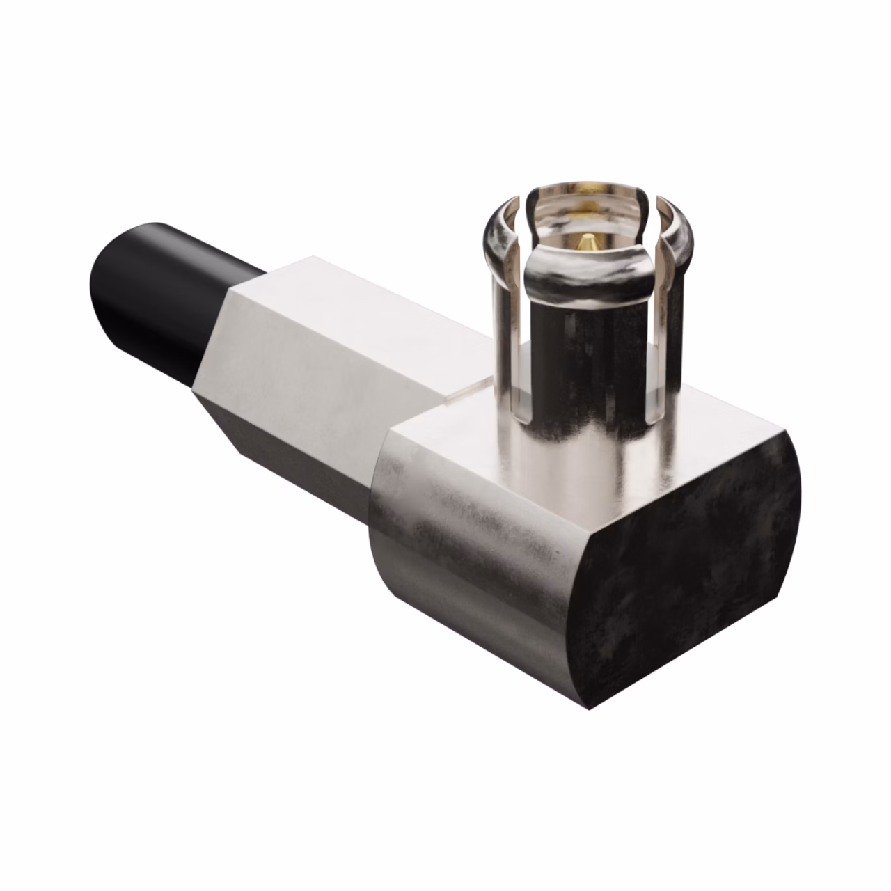 MCX Plug, Right-Angle, Crimp, RD-179, Brass Body, Nickel (Ni) Plated, 75 Ohms for sale