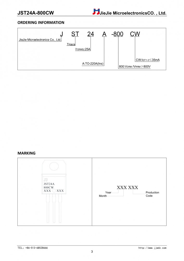 JST24A-800CW datasheet page 3