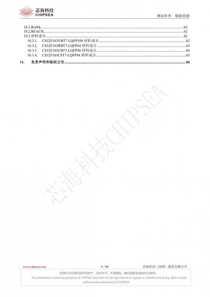 CS32F103CBT7 datasheet page 6