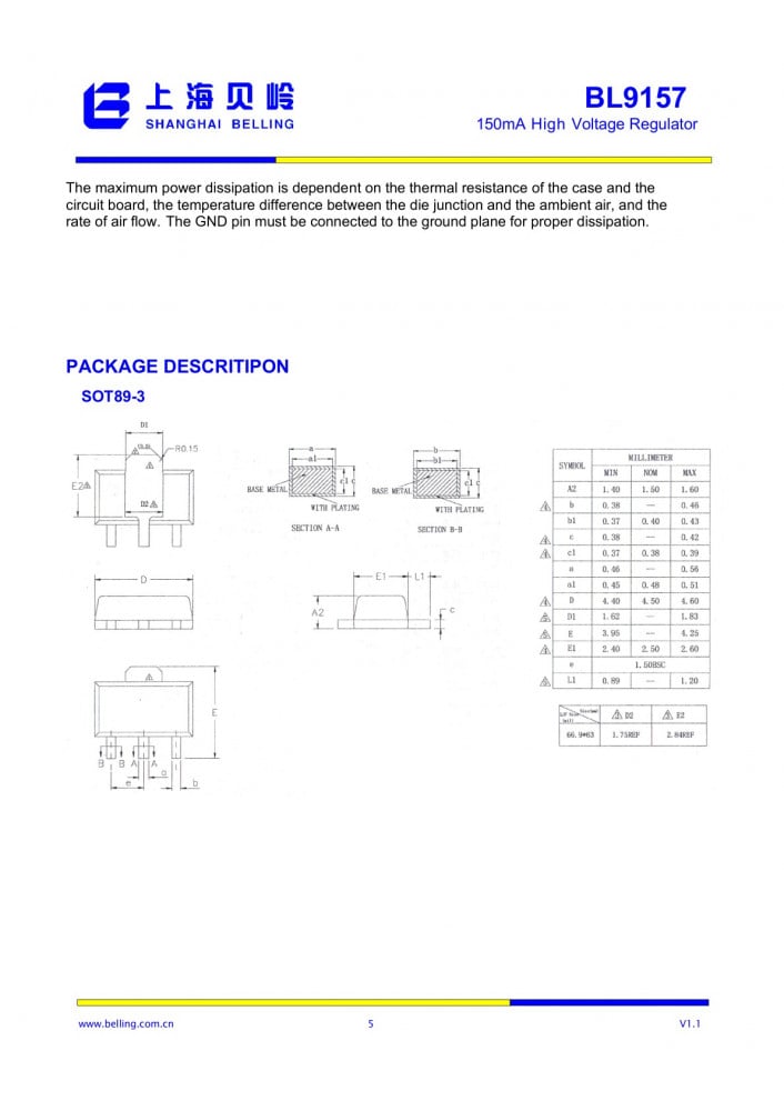 BL9157-50BC3A datasheet page 5