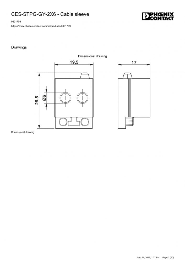 Phoenix Contact 0801709 technical document page 3