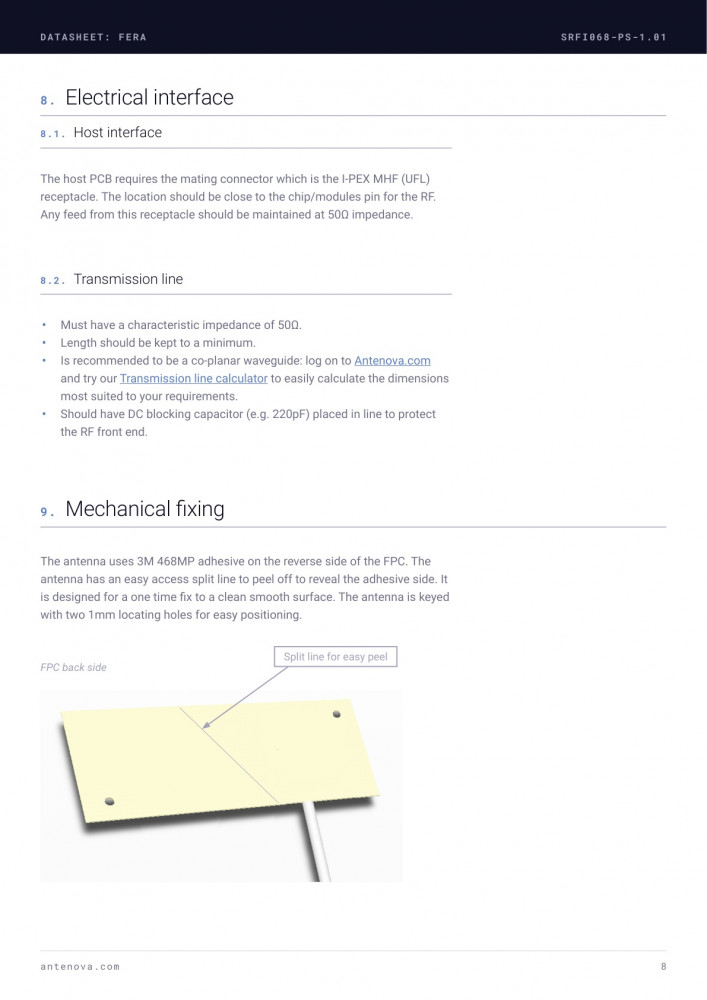 Antenova SRFI068 datasheet page 9