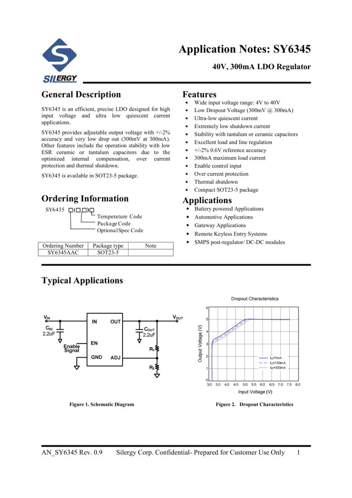 SY6345AAC datasheet page 1