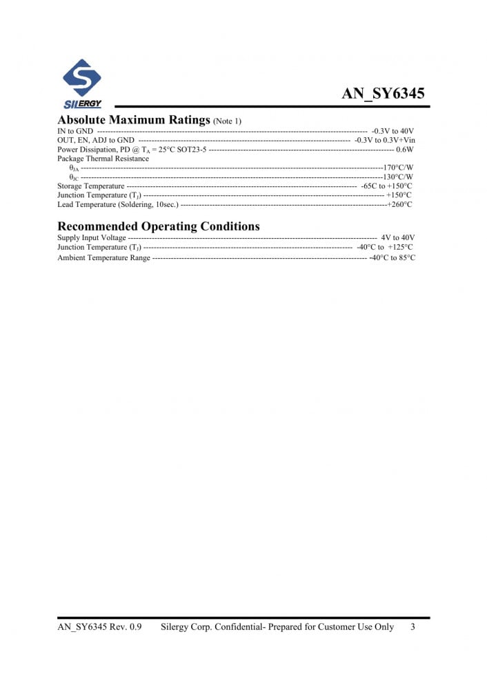 SY6345AAC datasheet page 3