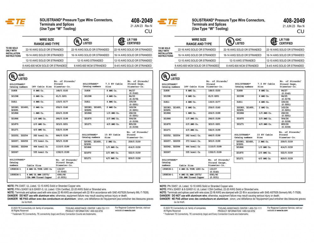 TE Connectivity 324568 technical document preview