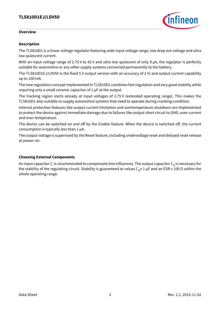 TLS810D1 datasheet page 3