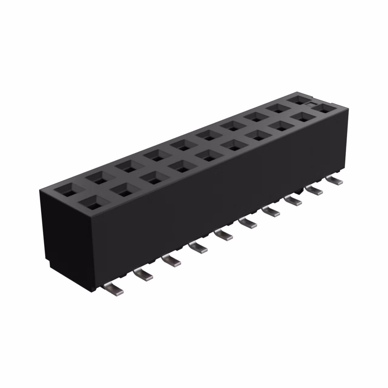 Milli-Grid Receptacle, Surface Mount, Vertical, Top Entry, with Plastic Pegs, with Cap, Tube, 2.50µm Tin (Sn) Plating, 20 Circuits, Lead-Free
