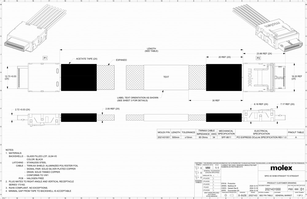 2021431001 product drawing, page 1