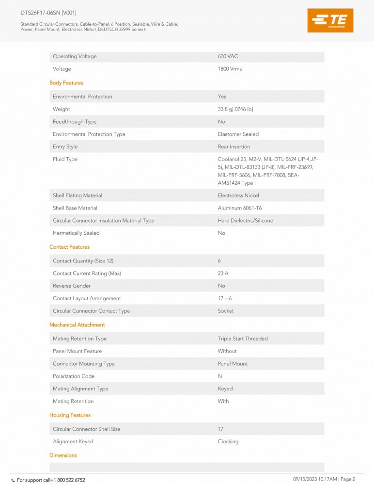 M39029/32-259 technical document page 2