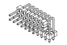 C-Grid Header, 2.54mm Pitch, Surface Mount, Dual Row, Vertical, 14 Circuits, Tin (Sn) Overall Plating, with Cap, without Peg, Tube Packaging, Lead-Free