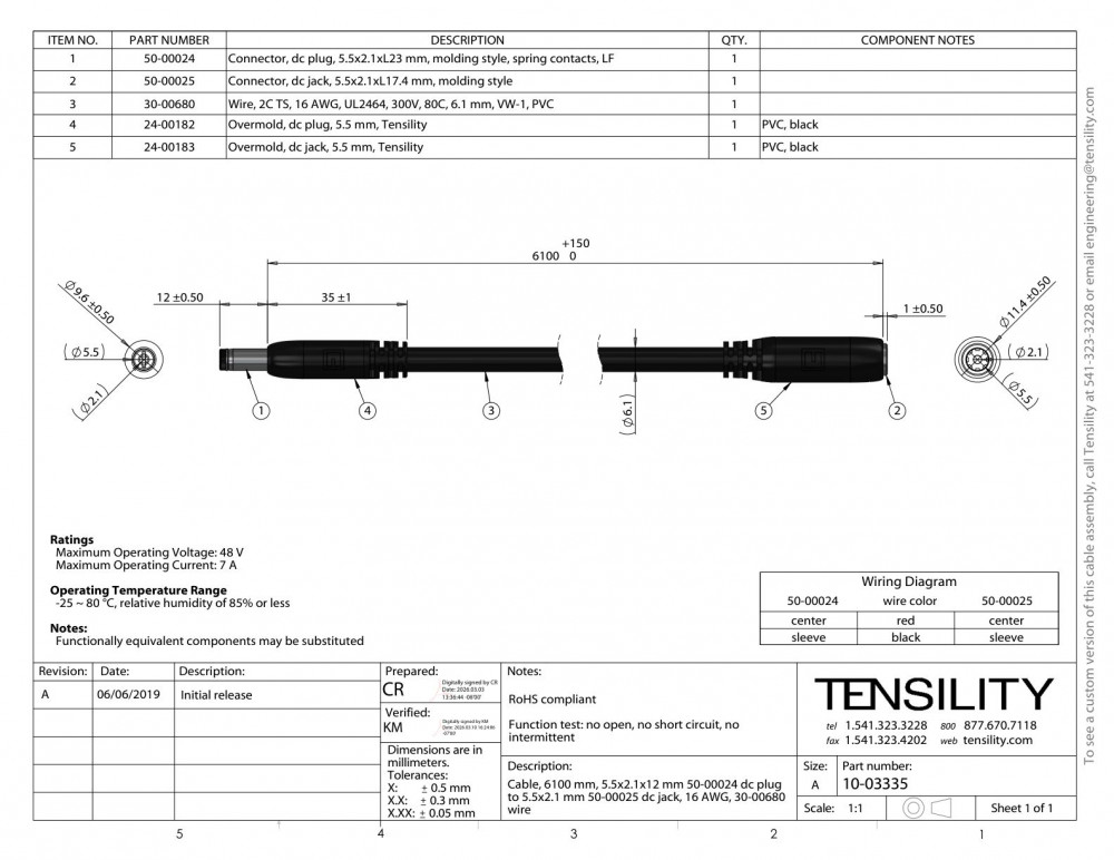 Technical drawing image for Tensility International part 10-03335