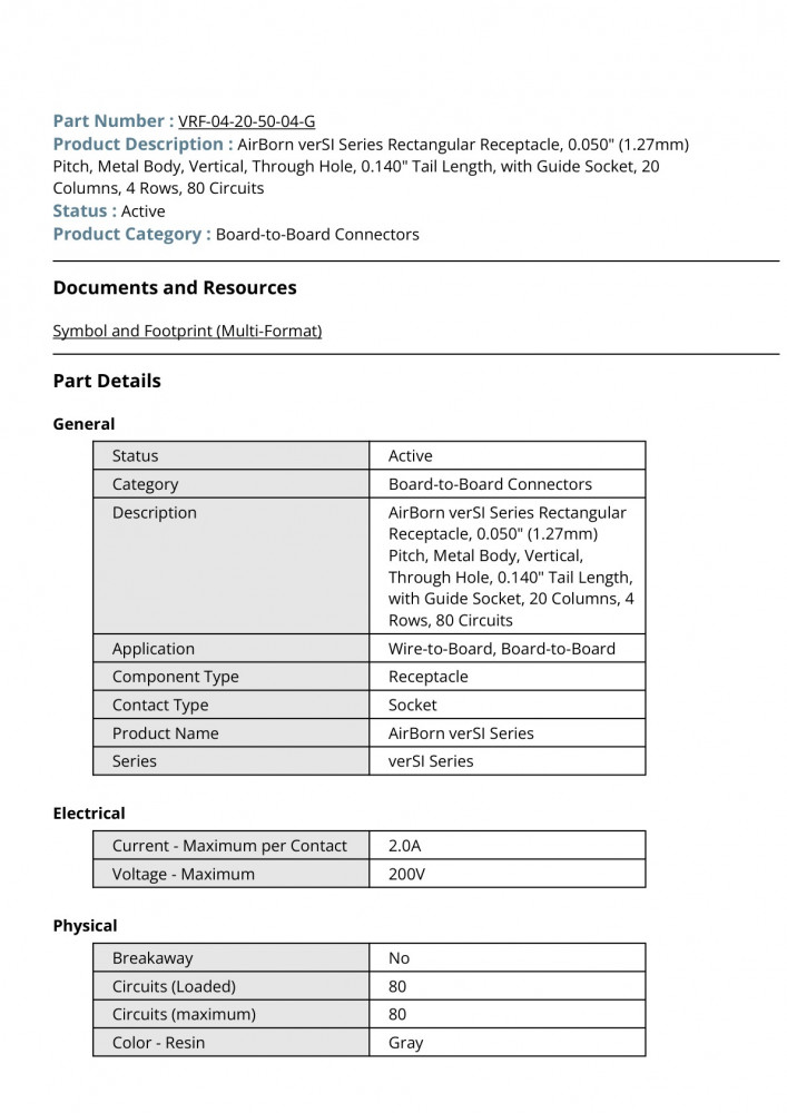 VRF-04-20-50-04-G technical document image, page 1