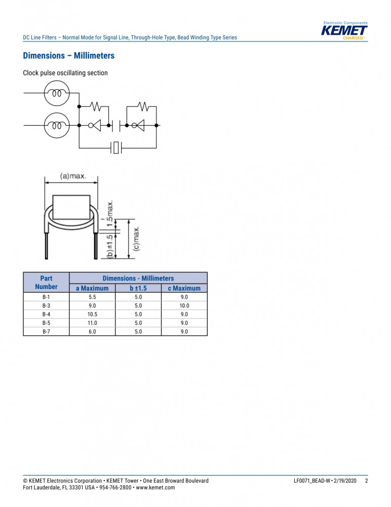 KEMET B-1 datasheet page 2