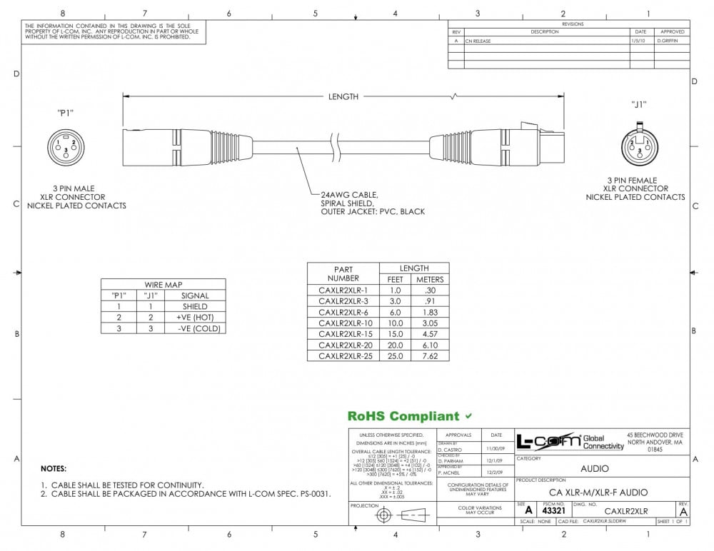 CAXLR2XLR-3 technical document preview