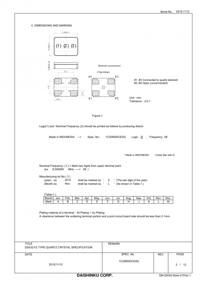 KDS 1C208000CE0Q specification page 3