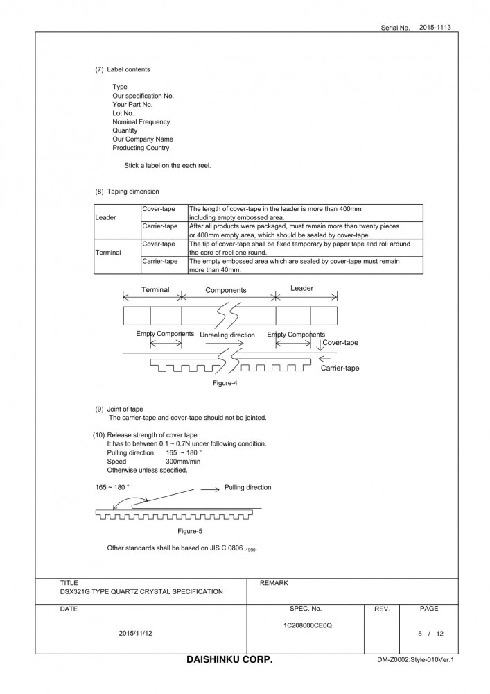 KDS 1C208000CE0Q specification page 6