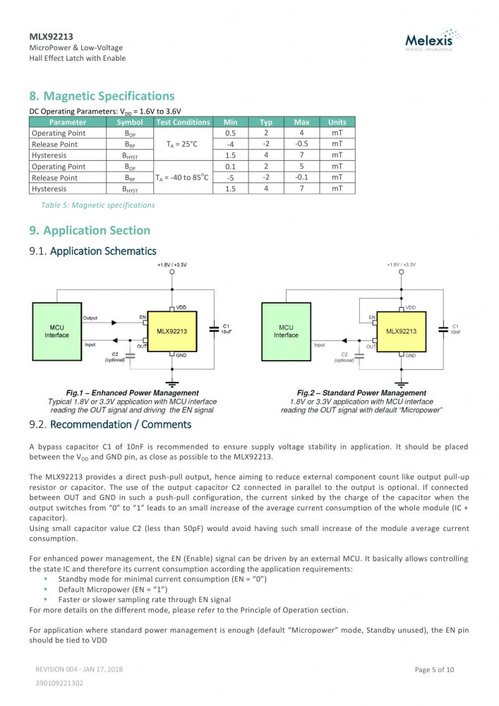 MLX92213 datasheet page 5