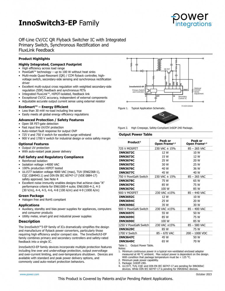 INN3674C-H606-TL technical document page 1