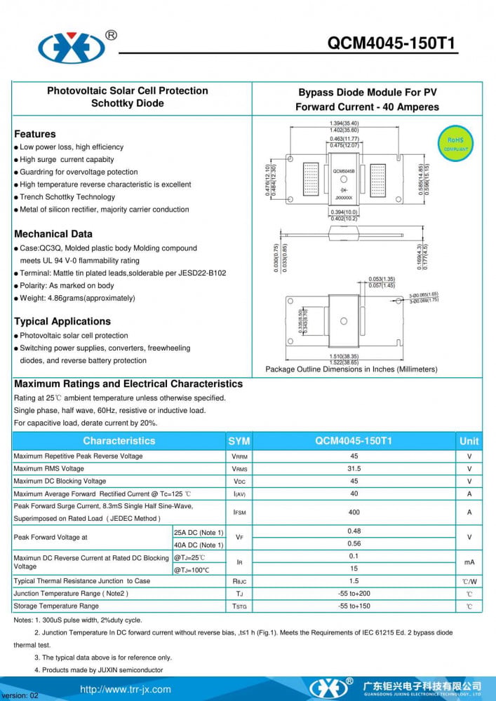 QCM4045 datasheet page 1