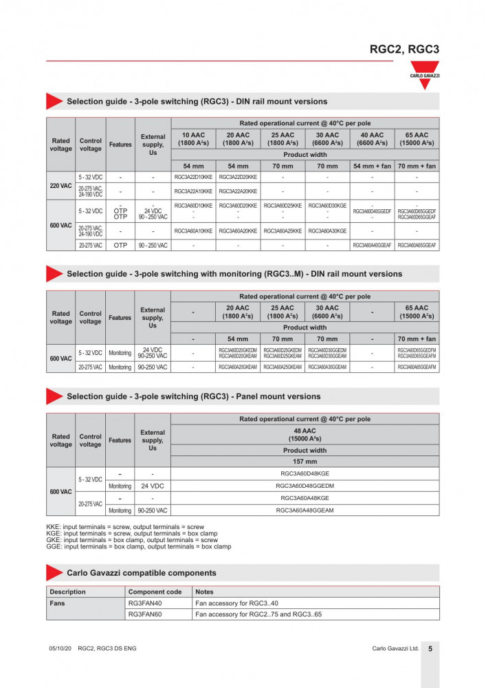 RGC solid-state relay technical document, page 5