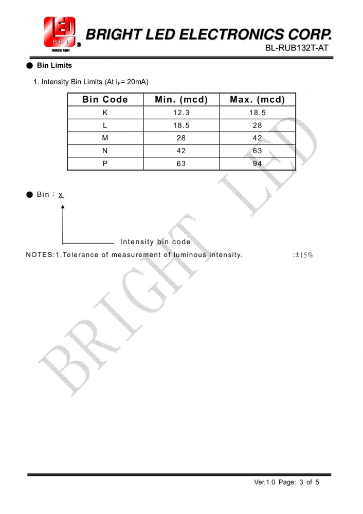 BL-RUB132T-AT datasheet page 3