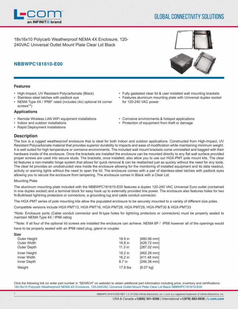 NBBWPC181610-E00 technical document page 1