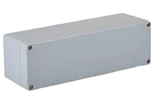 Enclosure, Die-cast Aluminum, S-8100 Series, without External Mounting Flanges, 100 x 70 x 45mm Outside Dimensions, Sandblasted