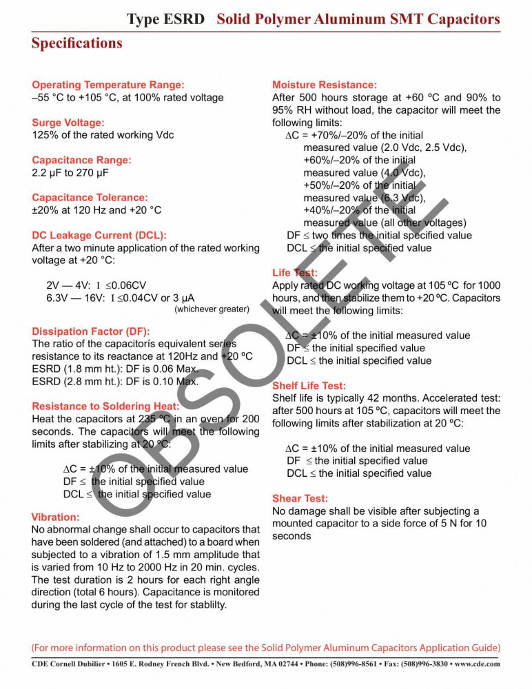 ESRD series datasheet page 3