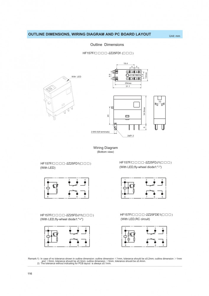HF157F datasheet page 6