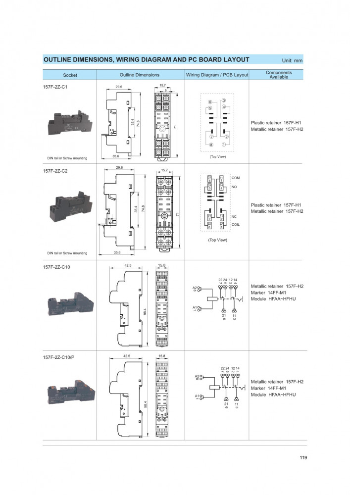 HF157F datasheet page 9