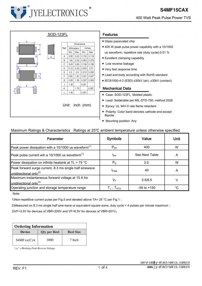 S4MF15CAX datasheet page 1