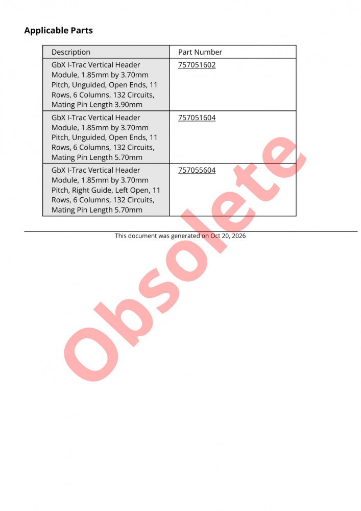 Technical document page 3 for Molex tooling