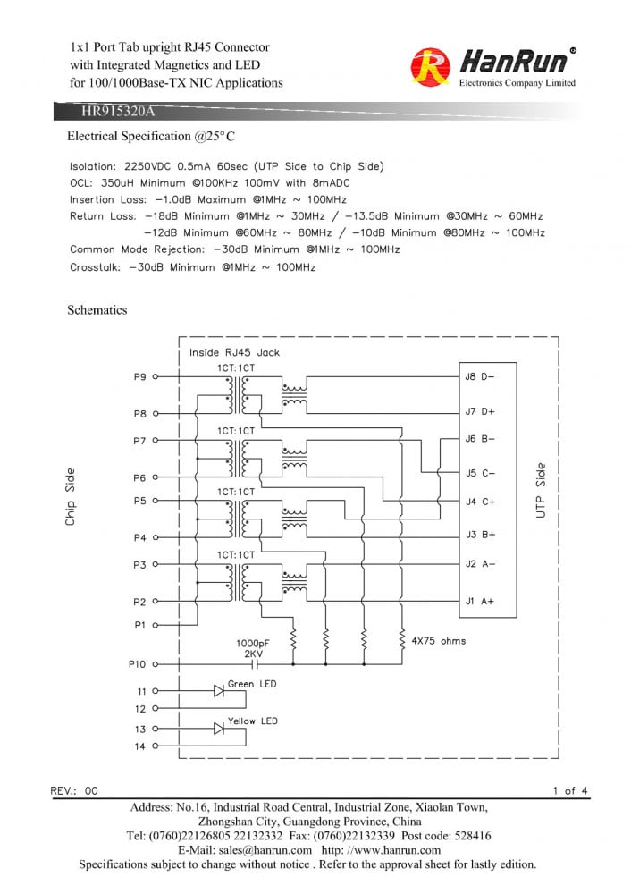 HR915320A datasheet page 1