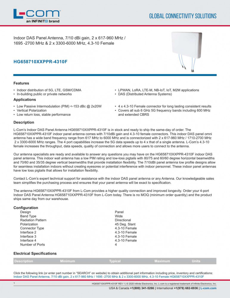 HG658710XXPPR-4310F datasheet page 1