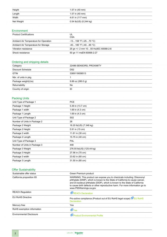 XS9C4A1PCP20 technical document page 2