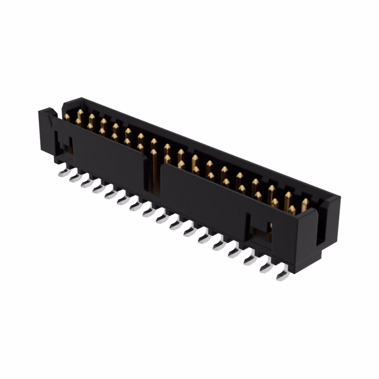 2.00mm Pitch, Milli-Grid PCB Header, Dual Row, Vertical, Surface Mount, Shrouded, 34 Circuits, 0.05µm Gold (Au) Plating, Dual Side Slots, Dual Friction Locks, Center Polarization, Tube for sale