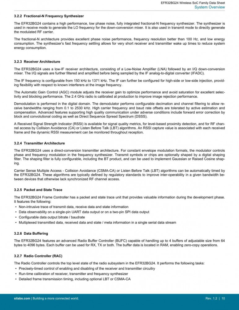 EFR32BG24 datasheet page preview 10