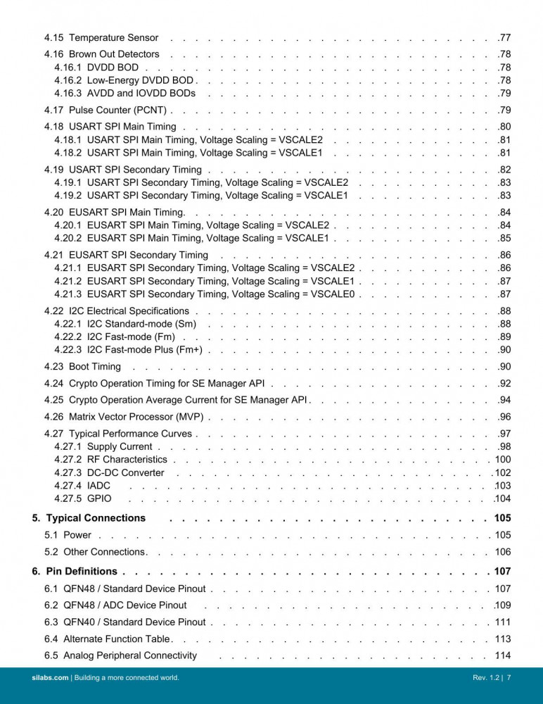 EFR32BG24 datasheet page preview 7
