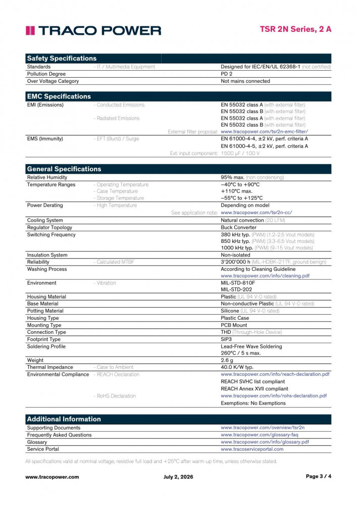TSR 2-24150N technical document page 3