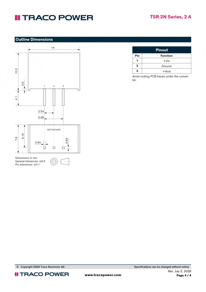 TSR 2-24150N technical document page 4