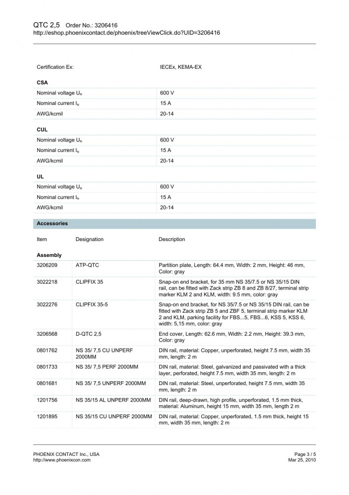 QTC 2,5 3206416 technical document page 3