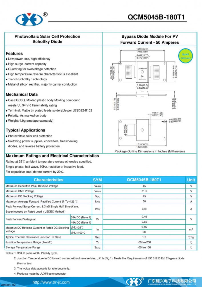 QCM5045B datasheet page 1