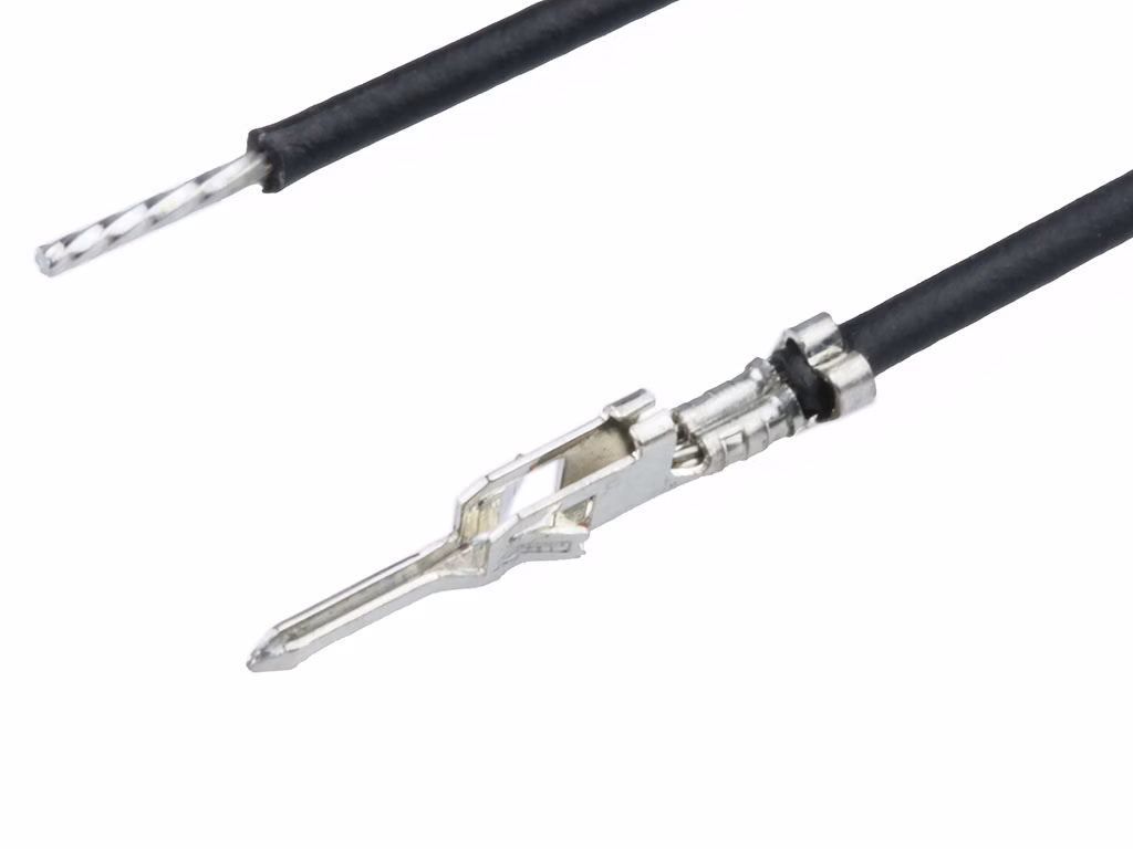 Pre-Crimped Lead Micro-Fit+ Female-to-Pigtail, 0.38µm Gold (Au) Plating, 300.00mm Length, 24 AWG, Black