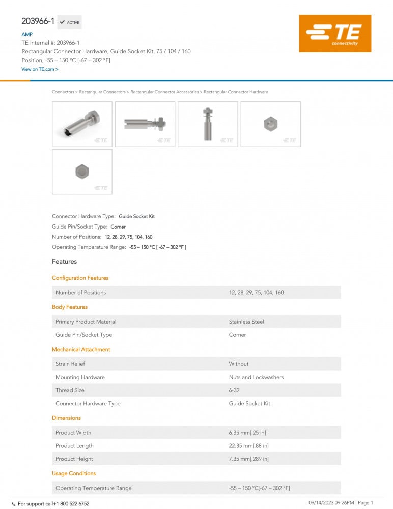 203966-1 technical document page 1